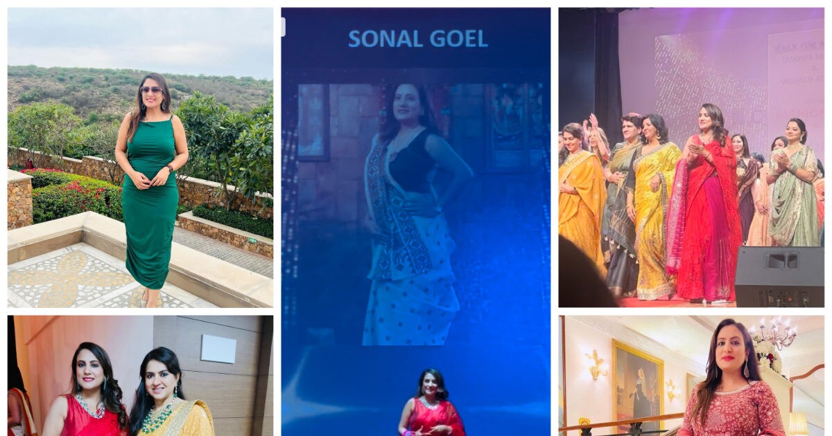 Viral video of sonal goel ias ramp walk in saree images walk for a cause fashion show - Viral ...