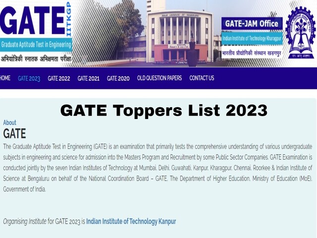 GATE 2023 Result Topper List: गेट 2023 का सब्जेक्ट वाइज टॉपर्स लिस्ट ...