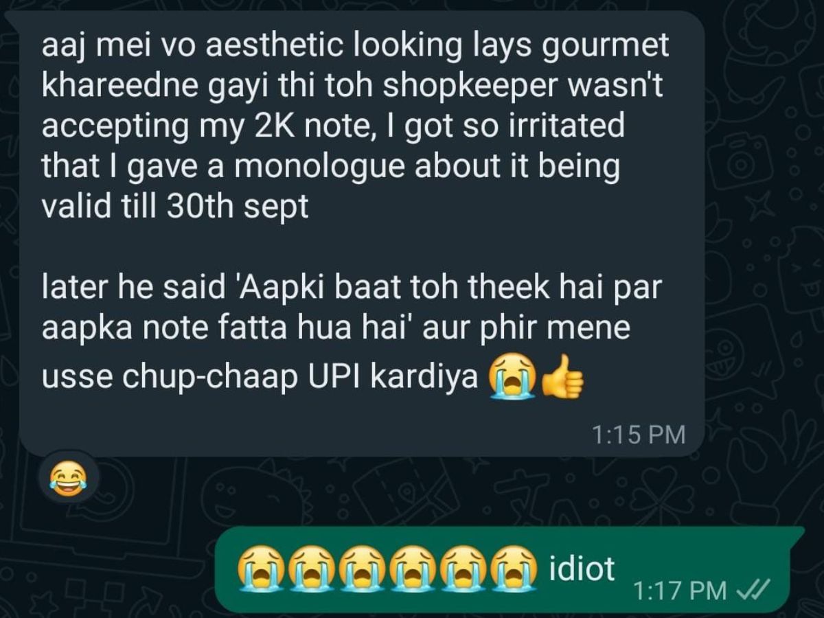 दुकानदार नहीं ले रहा था 2000 का नोट, गुस्से में महिला देने लगी भाषण ...