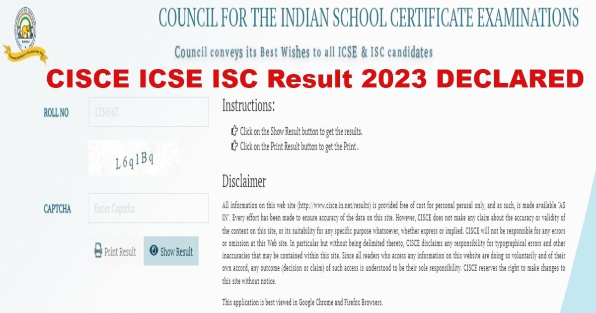 ICSE ISC Result 2023 DECLARED: CICSE बोर्ड ने जारी किया 10वीं, 12वीं का ... ICSE ISC Result 2023 DECLARED: CICSE बोर्ड ने जारी किया 10वीं, 12वीं का ...