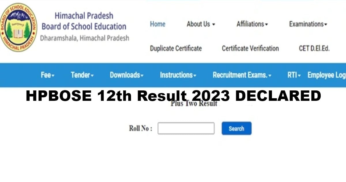 HPBOSE 12th Result 2023 DECLARED: हिमाचल प्रदेश बोर्ड ने जारी किया ...