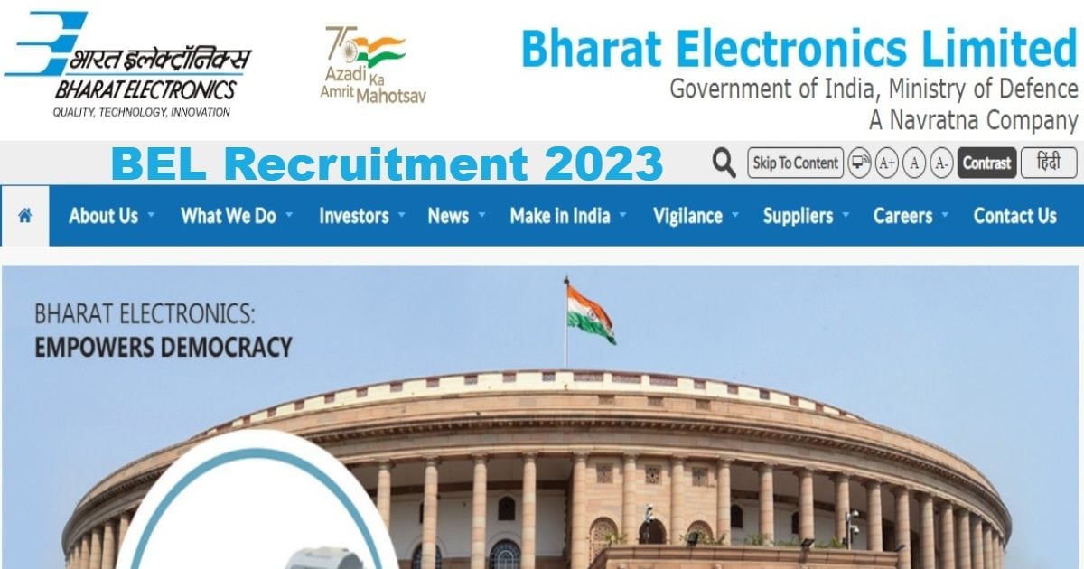 Sarkari Naukri 2023: BEL में हवलदार बनने का बढ़िया मौका, 10वीं पास करें ...