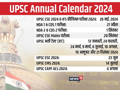 UPSC Annual Calendar 2024: यूपीएससी ने जारी किया 2024 का वार्षिक ...