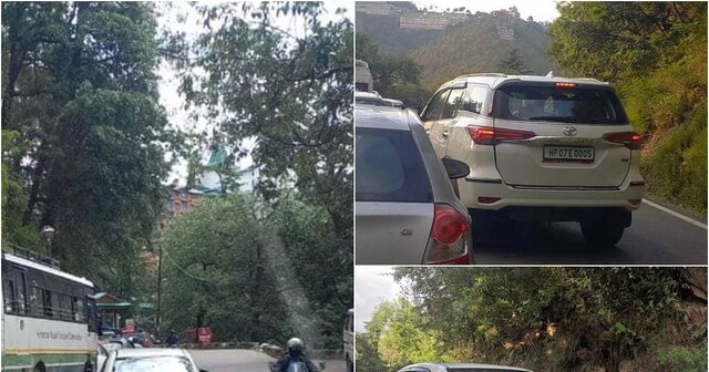 शिमला में वन मिनट ट्रैफिक की धज्जियां उड़ा रही सरकारी गाड़ियां, नहीं ...