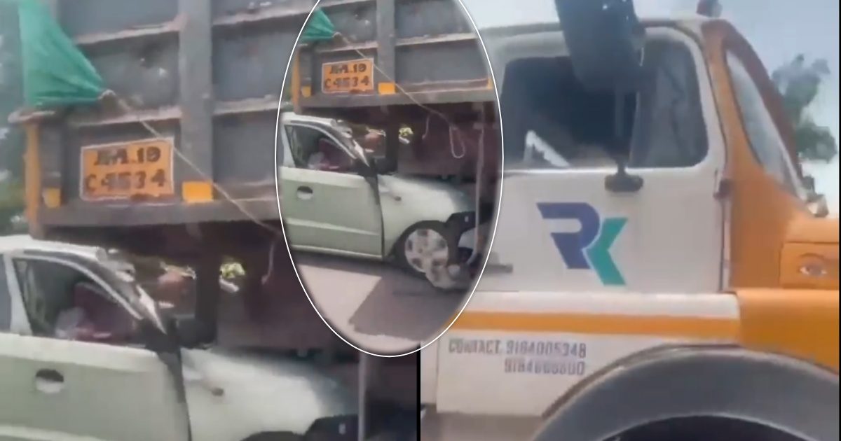 कर्नाटक: ट्रक के पीछे फंस गई थी कार, 2 किलोमीटर तक घसीटता रहा ड्राइवर, देखें खौफनाक VIDEO ...