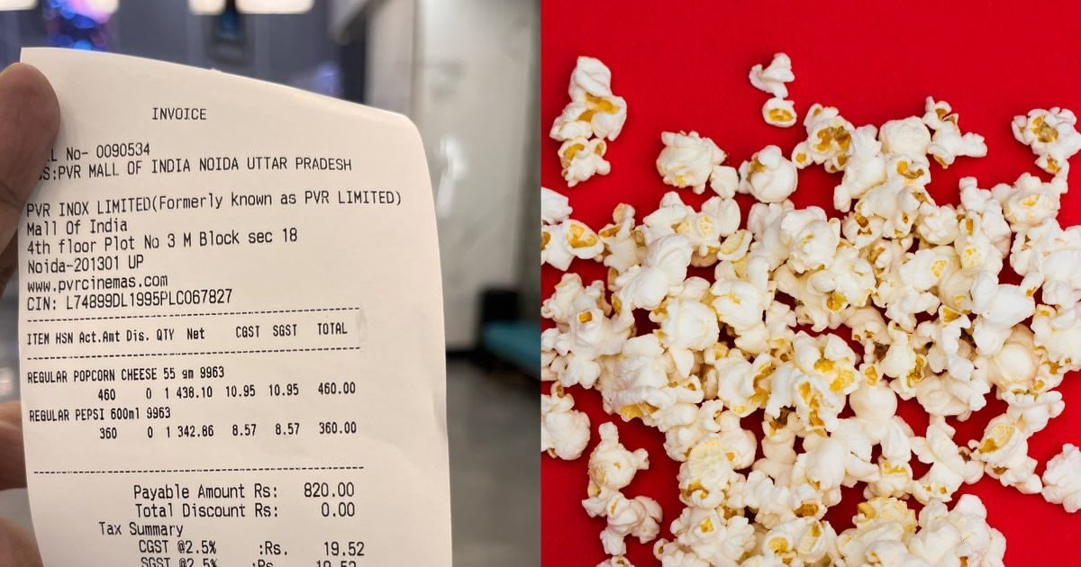 360 रुपये की पेप्सी, 460 का पॉपकॉर्न! वायरल हो गया PVR का बिल, देखकर चकरा जाएगा माथा - Viral ...