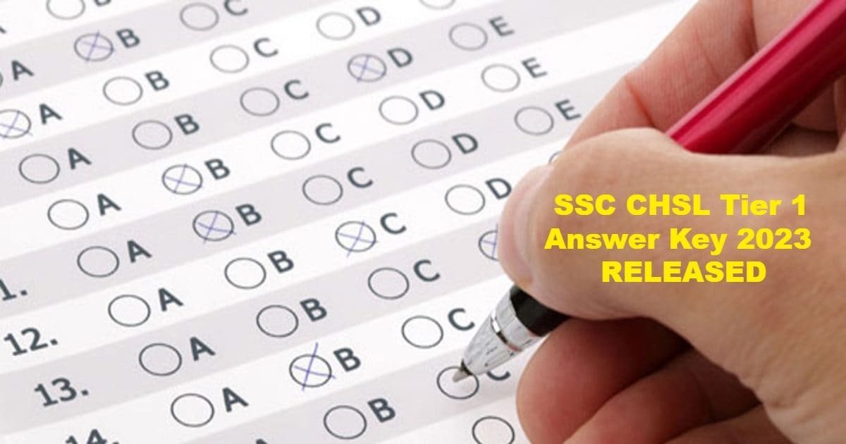 SSC CHSL Tier 1 Answer Key 2023 RELEASED: एसएससी सीएचएसएल टियर 1 की आंसर की जारी, ऐसे करें ...