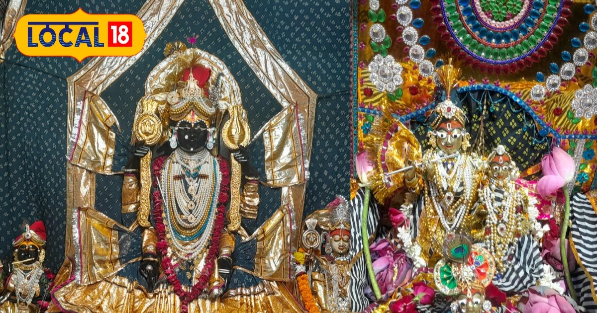 कजलिया तीज के मौके पर जगदीश मंदिर में हुआ भव्य श्रृंगार, भगवान को धारण ...