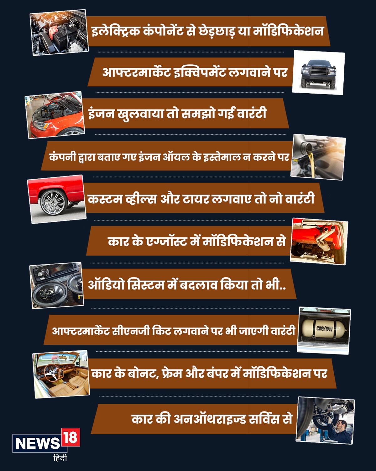 Modifications and mistakes than can void warranty of a new car avoid ...