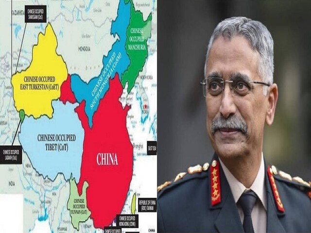 पूर्व सेना प्रमुख मनोज नरवणे ने ड्रैगन को द‍िखाई औकात... नक्‍शा शेयर कर ...