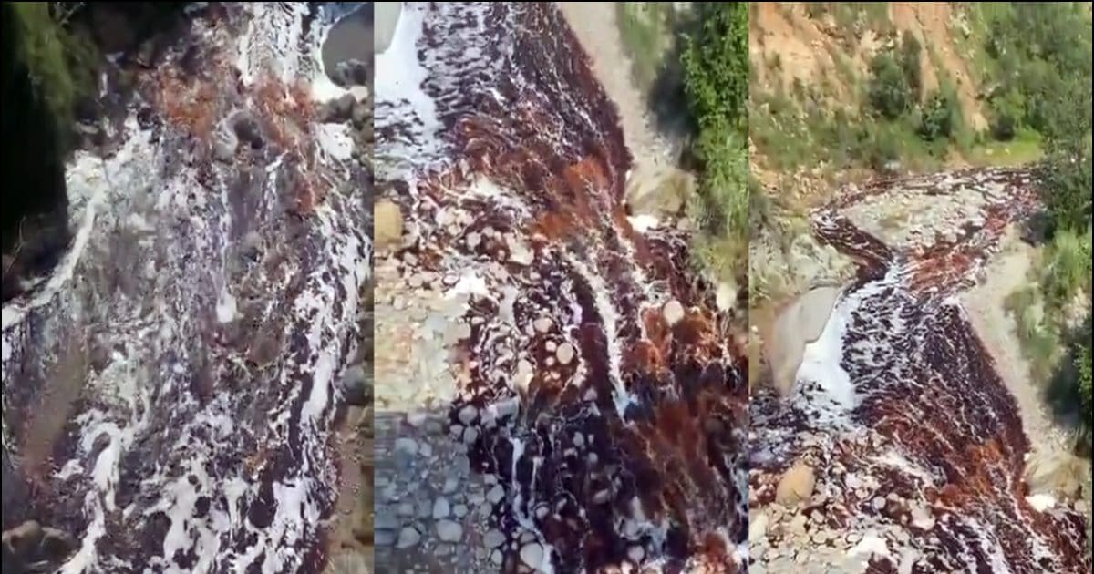 VIDEO: जब खड्ड के पानी का रंग हो गया 'लाल', ऐसा लगा…जैसे खून की नदी बह ...