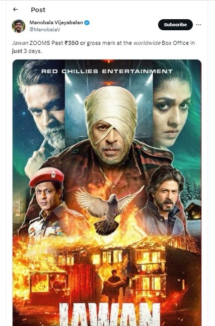 Jawan BO Day 3: रिश्ते में तो हम तुम्हारे... कलेक्शन में सबका 'पापा ...