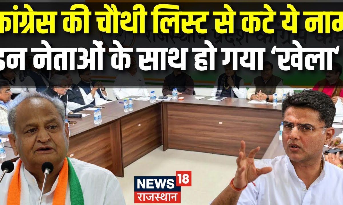 Rajasthan Election 2023 Live Congress की चौथी लिस्ट से कटे ये नाम Cm