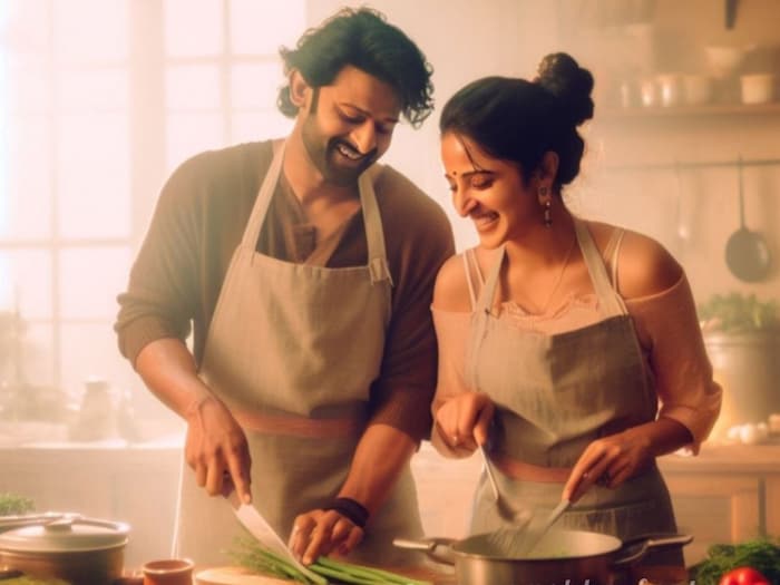 प्रभास-अनुष्का शेट्टी की हो गई शादी! बेटी को गोद में लिए नजर आया कपल, सोशल मीडिया पर छा गईं AI ...