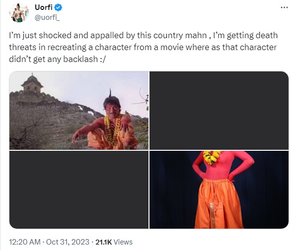 वीडियो डिलीट कर, नहीं तो... उर्फी जावेद को छोटा पंडित बनना पड़ गया भारी ...