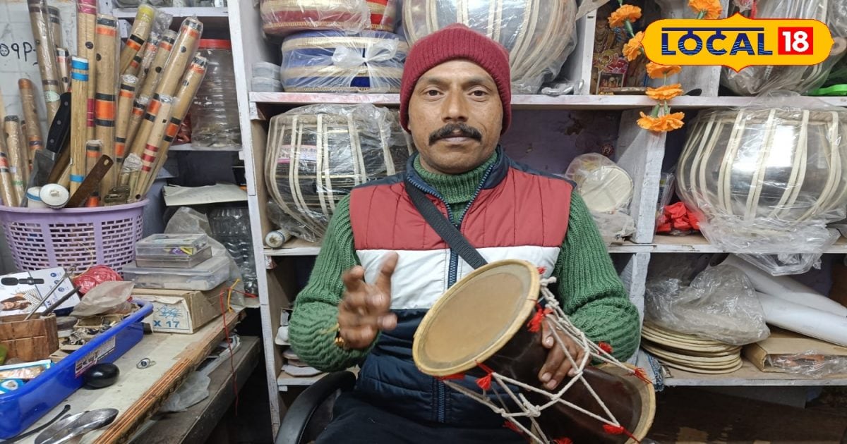 Hudka is a traditional musical instrument of Uttarakhand to invocation ...