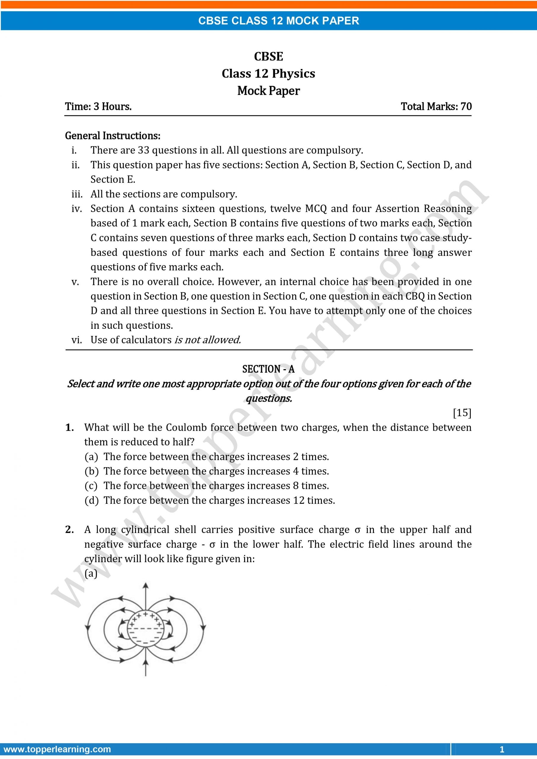 Cbse 12th Board Exam Sampel Paper: ऐसे करेंगे फिजिक्स तैयारी तो सब कुछ ...