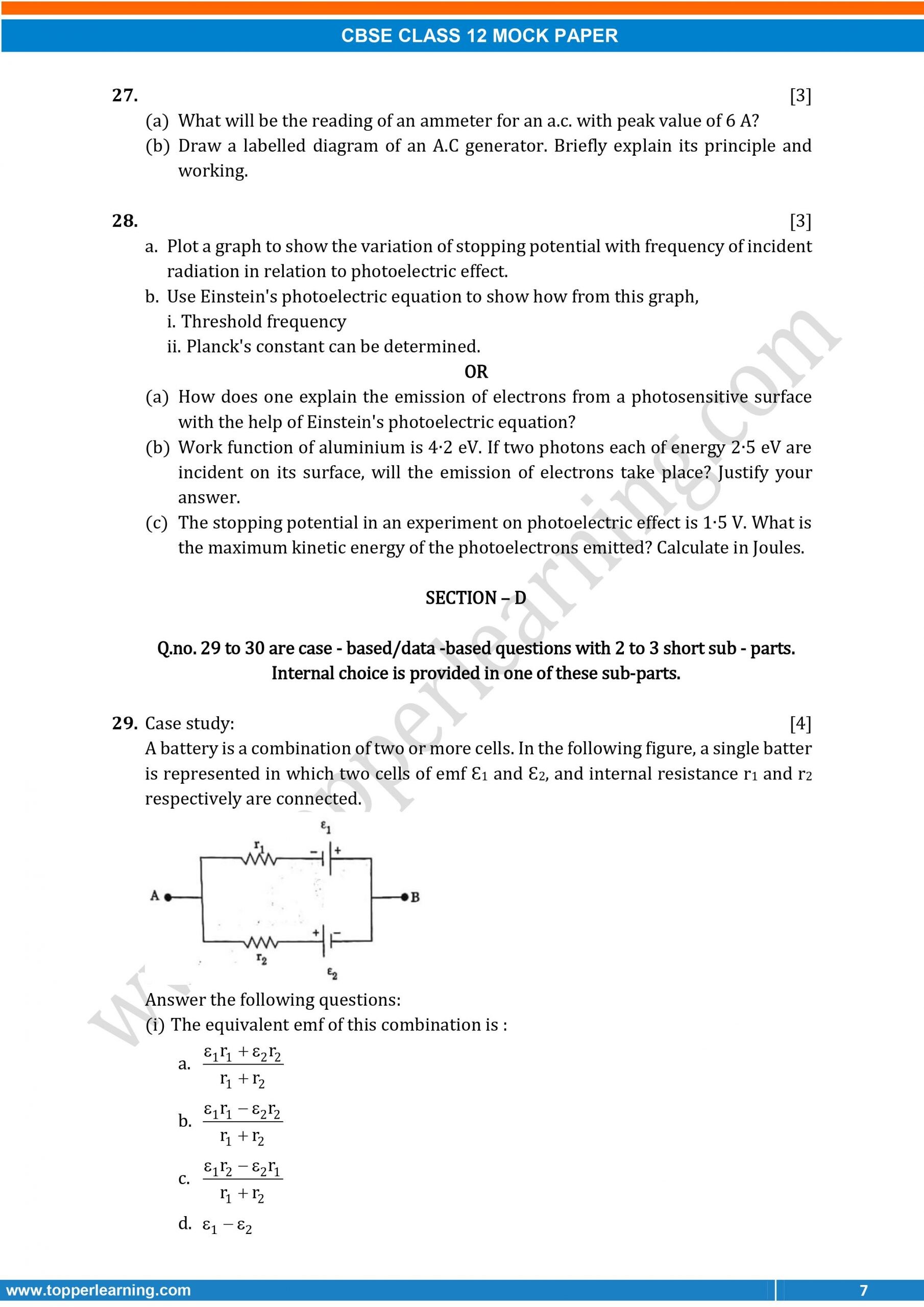 Cbse 12th Board Exam Sampel Paper: ऐसे करेंगे फिजिक्स तैयारी तो सब कुछ ...