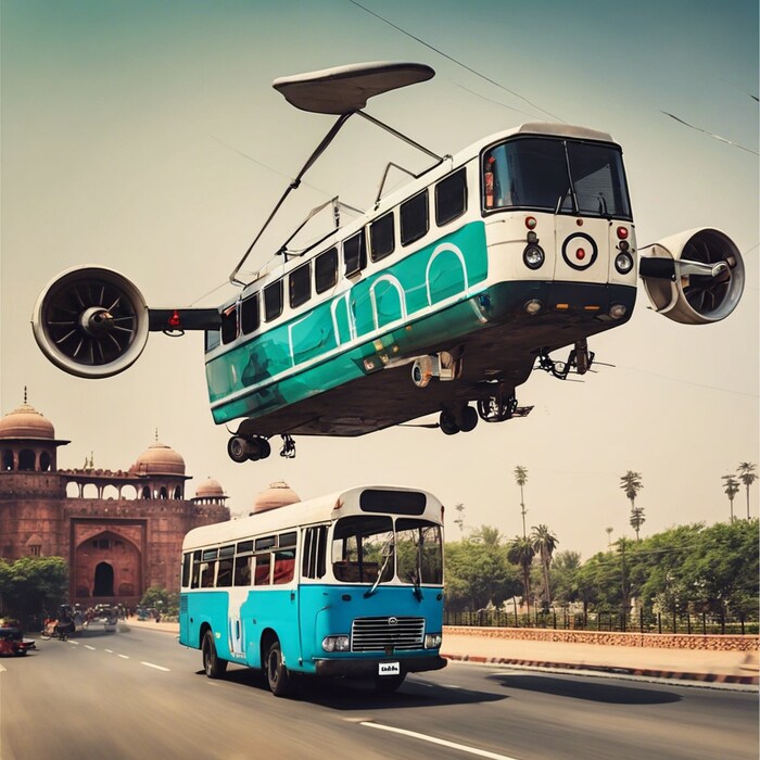 PHOTOS: जब भारत के आसमान में उड़ने लगीं बसें... कैसे यात्रा कर रहे लोग ...