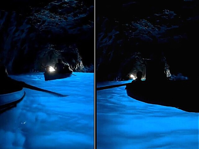 Viral Video: दुनिया की अनोखी गुफा, जहां दिखता है चमकीला पानी! चमत्कार ...