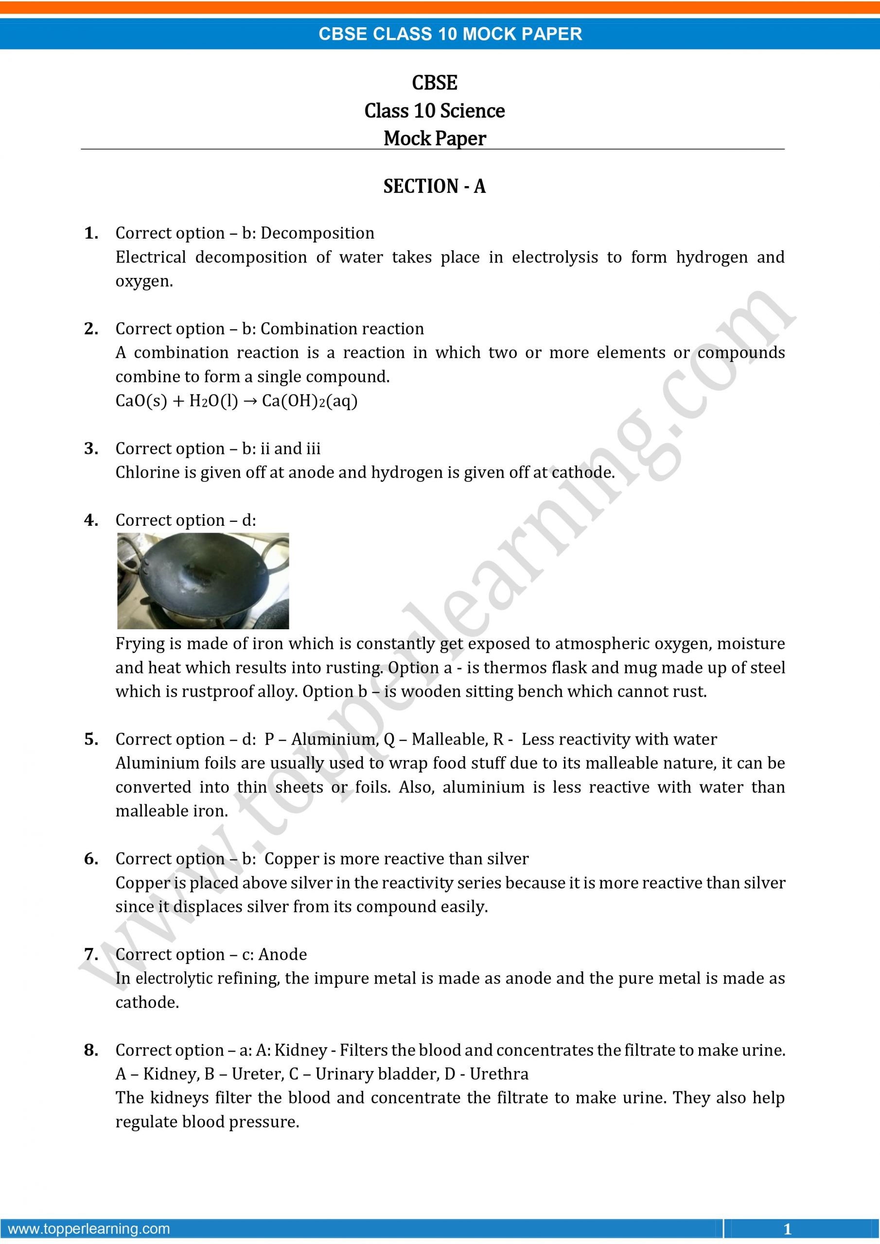 CBSE Board Exam Sample Paper: सीबीएसई 10वीं के साइंस में पूछे जाते हैं ...