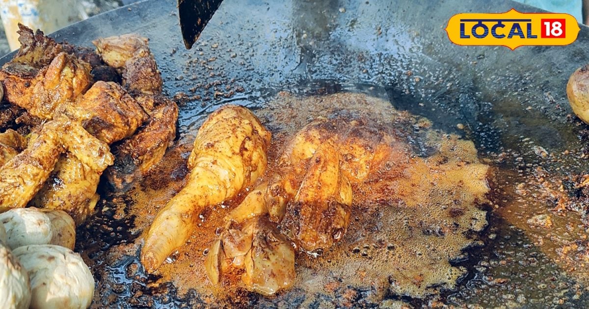 Street Food: The combination of chicken with Litti is amazing, dozens ...