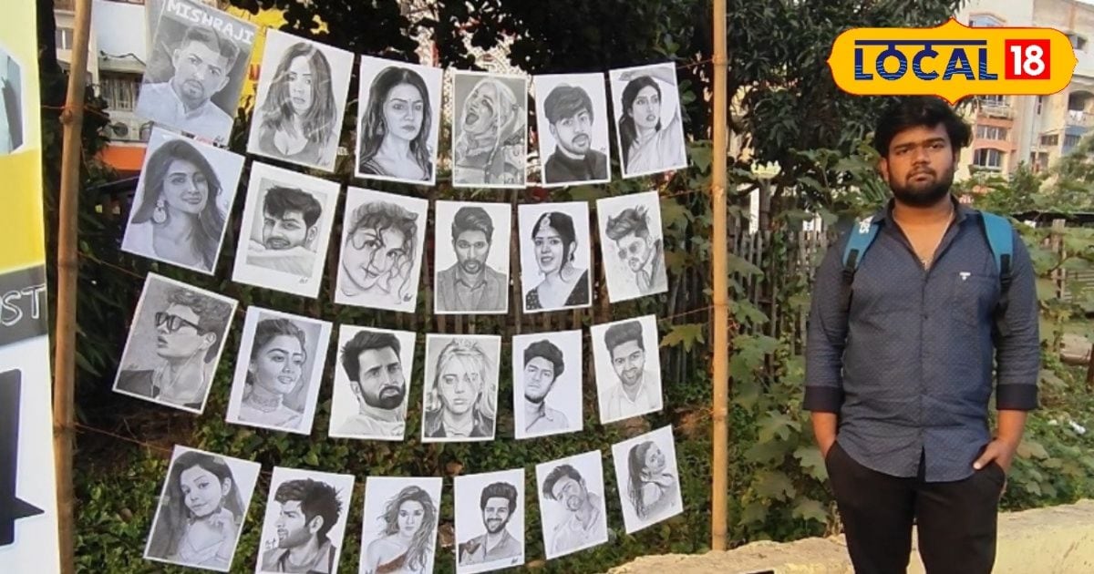 Bokaro young artist avit earning through pencil sketch