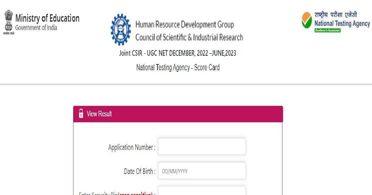 CSIR UGC NET Scorecard 2023: सीएसआईआर यूजीसी नेट का स्कोरकार्ड हुआ जारी ...
