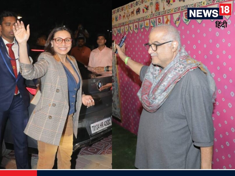 जामनगर पहुंचे बोनी कपूर-रानी मुखर्जी, अनंत अंबानी और राधिका मर्चेंट की ...