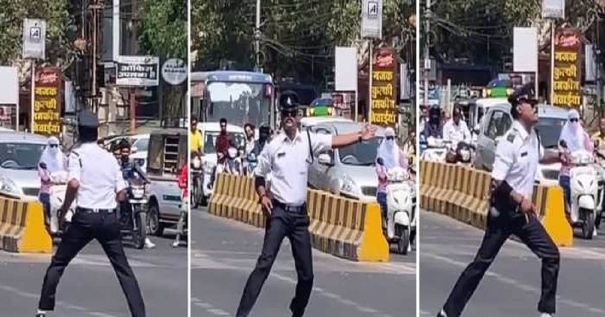 इस ट्रैफिक पुलिस का अंदाज है निराला, नाच-नाचकर कंट्रोल करता है गाड़ियां, कभी बनता है प्रभुदेवा ...