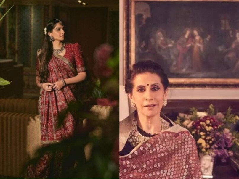 PHOTOS: सोनम कपूर ने पहनी अपनी मां की अलमारी से निकाली 35 साल पुरानी ...