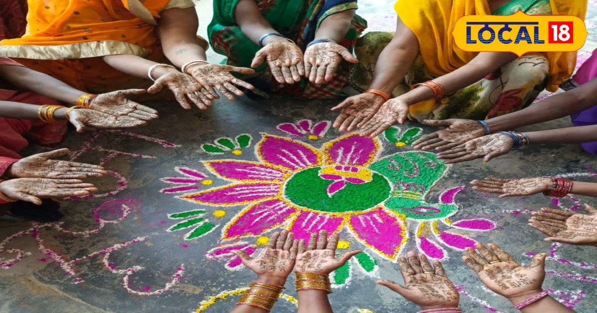 voter-awareness-campaign-is-run-by rangoli-competition-painting ...