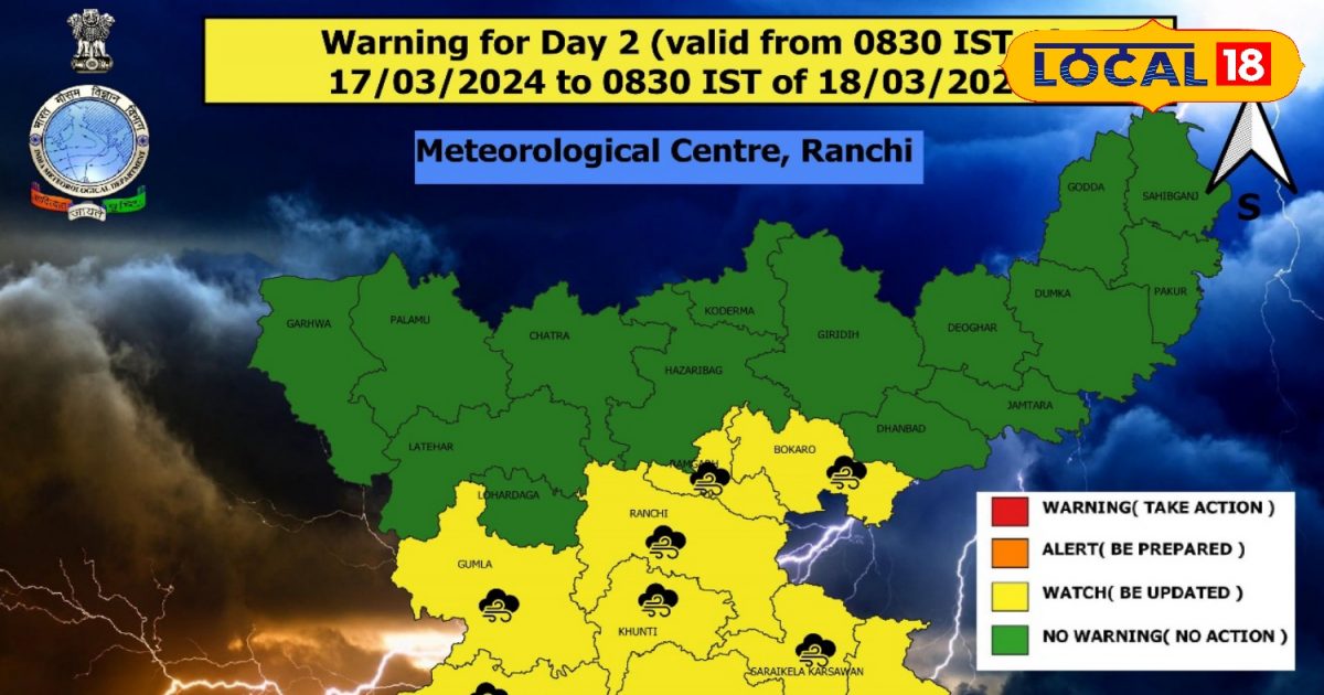 Weather Update: झारखंड में आज झमाझम बारिश, इन जिलों में तेज हवा ...