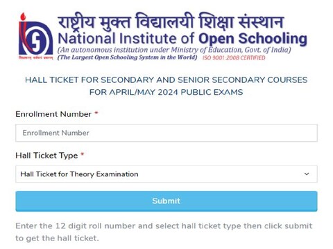 NIOS 10th, 12th Admit Card 2024 Released: एनआईओएस 10वीं, 12वीं का एडमिट ...