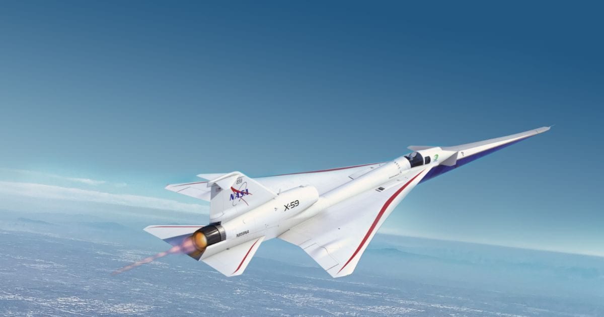 - nasa unveil x 59 supersonic jet futuristic aircraft designed to travel faster than the speed ...