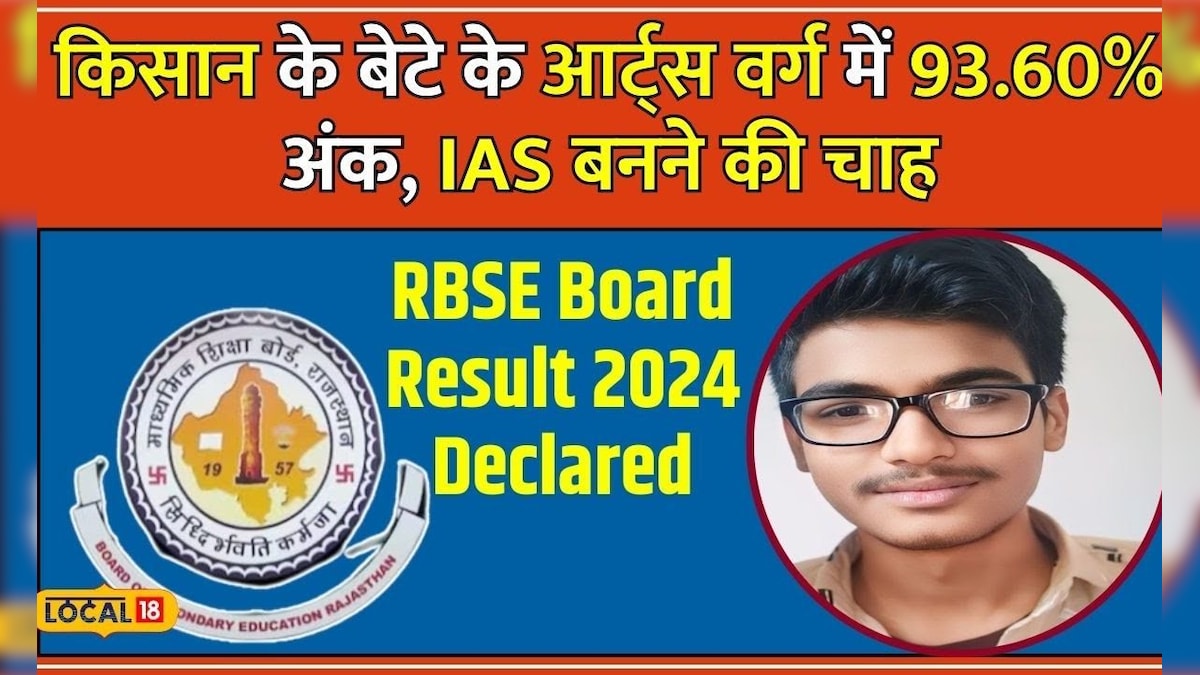 RBSE Board Result 2024: किसान का बेटा चमका पाये 93% अंक, कहा-स्कूल में ...