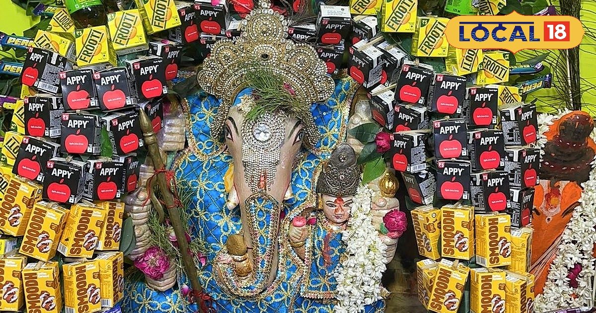 On Wednesday in Ujjain the Dashbhuja Ganesh was decorated in such a way ...