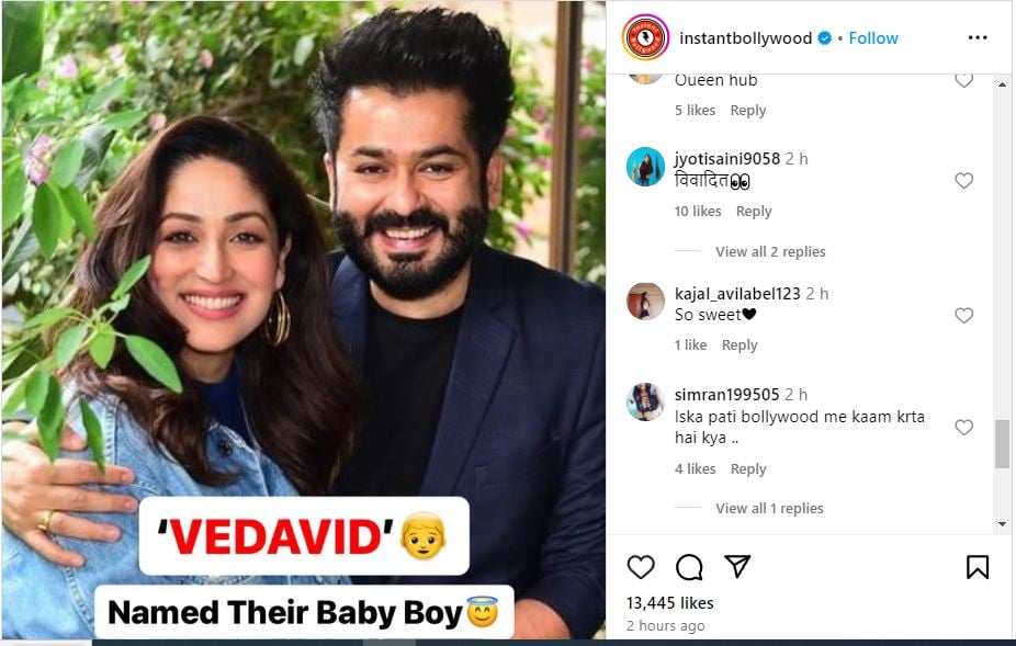 यामी गौतम के बेटे ‘वेदाविद’ को जब नेटिजेंस ने कहा ‘विवादित’, फैंस में ...