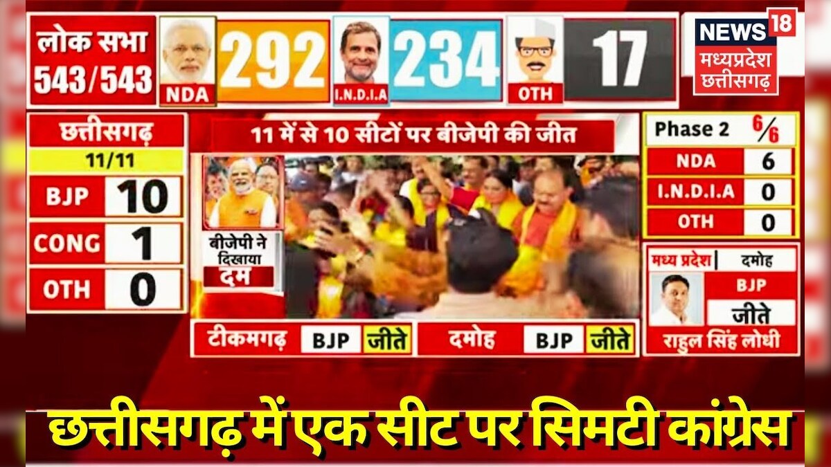 Cg Lok Sabha Election 2024 Result Chhattisgarh की 11 सीट में से 10