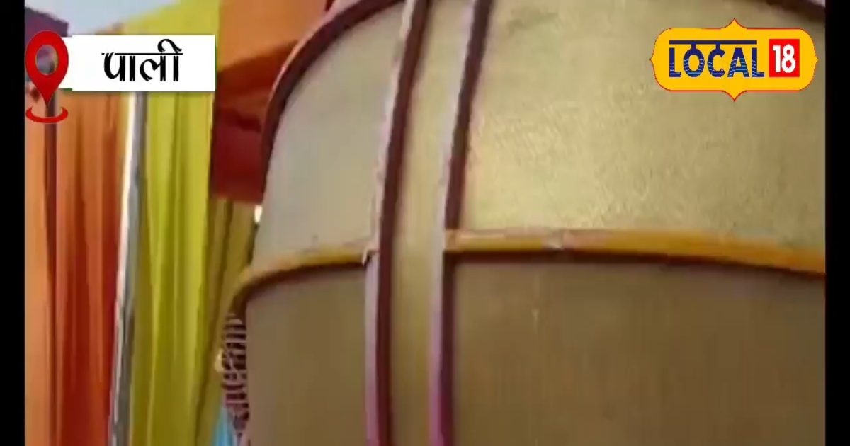 When this 1001 kg Hanuman mace reached Pali, people welcomed it like ...