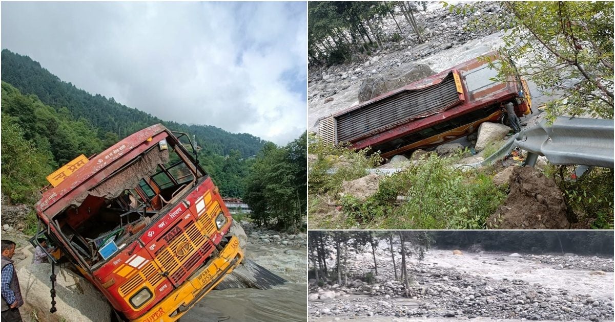 Manali Bus Accident: हिमाचल के मनाली में निजी बस हादसे का शिकार, ब्यास नदी के किनारे पर अटकी, 12 ...