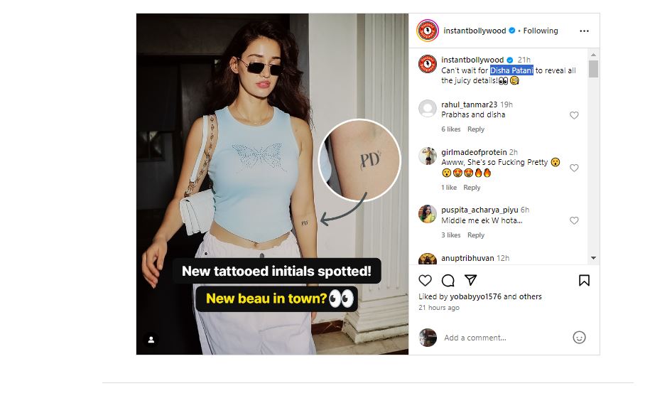 Disha Patani New Tattoo: 44 साल के बॉयफ्रेंड के प्यार में पागल हुईं ...