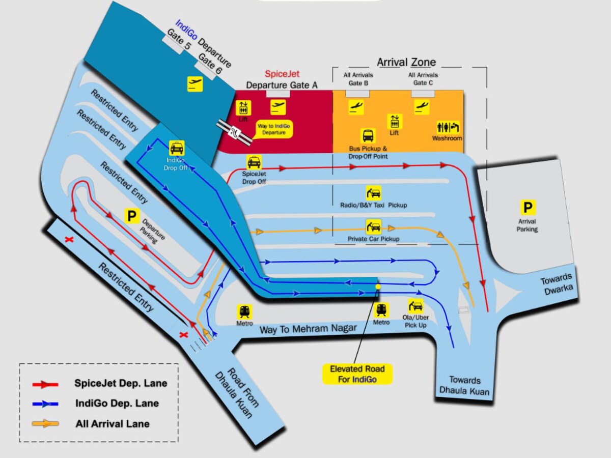 IGIA: T-1 जाने से पहले देख लें यह मैप, नहीं तो खोजते रह जाएंगे इंट्री ...