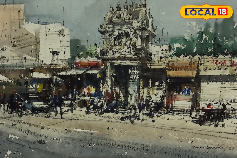 historical buildings of mp painting exhibition organised in bharat ...
