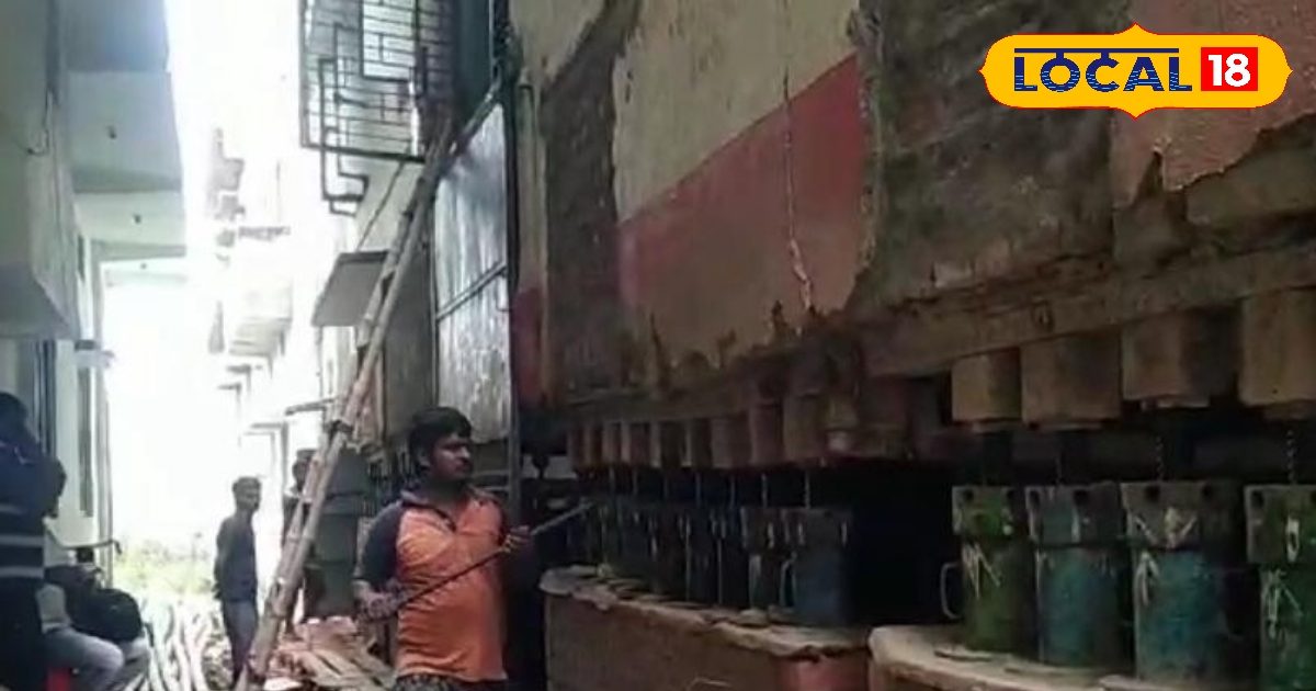 This house was lifted in the air the landlord's worries gone away