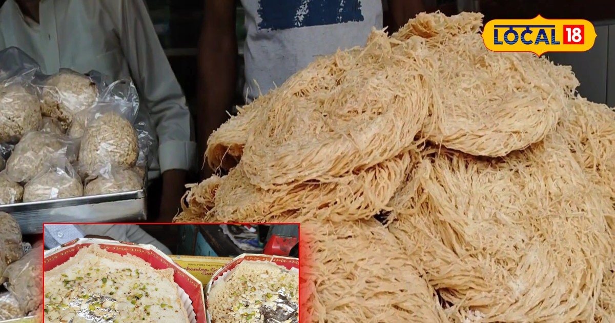 up famous sweet dish ghewar in sawan fani sindhara - News18 हिंदी