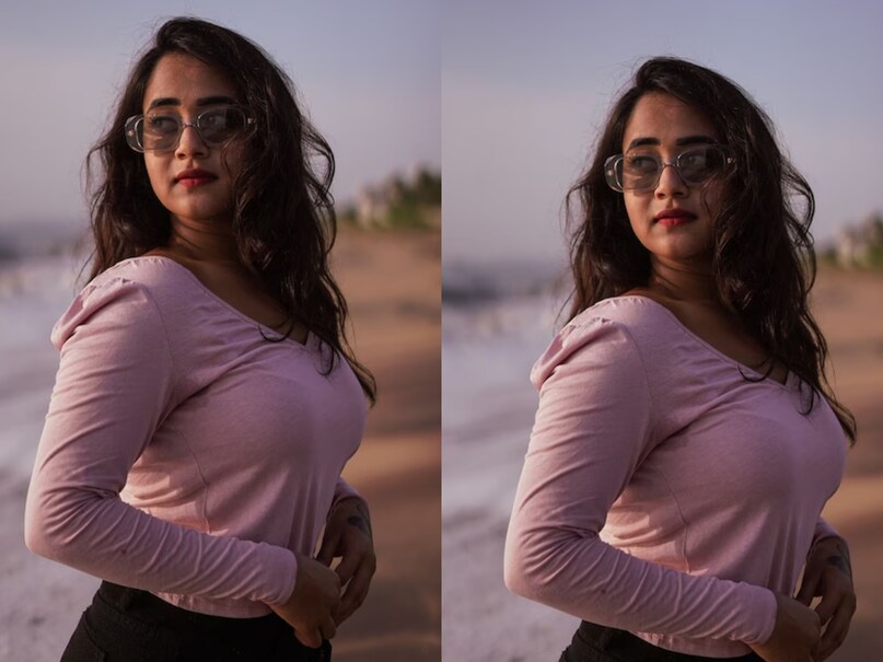 deepti sunaina photoshoot on chennai beach in bold look fans loved it ...