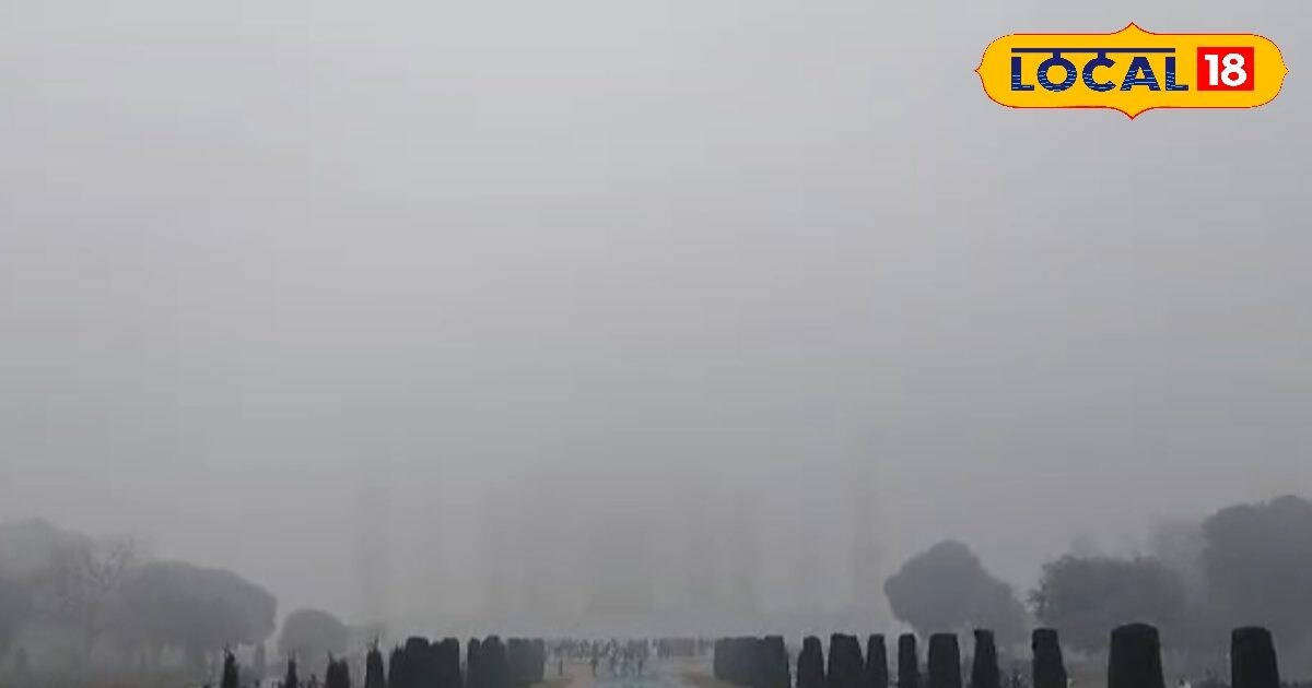 Agra Weather Today: घने कोहरे में छिपा ताजमहल, अब पर्यटक नहीं कर पाएंगे ...