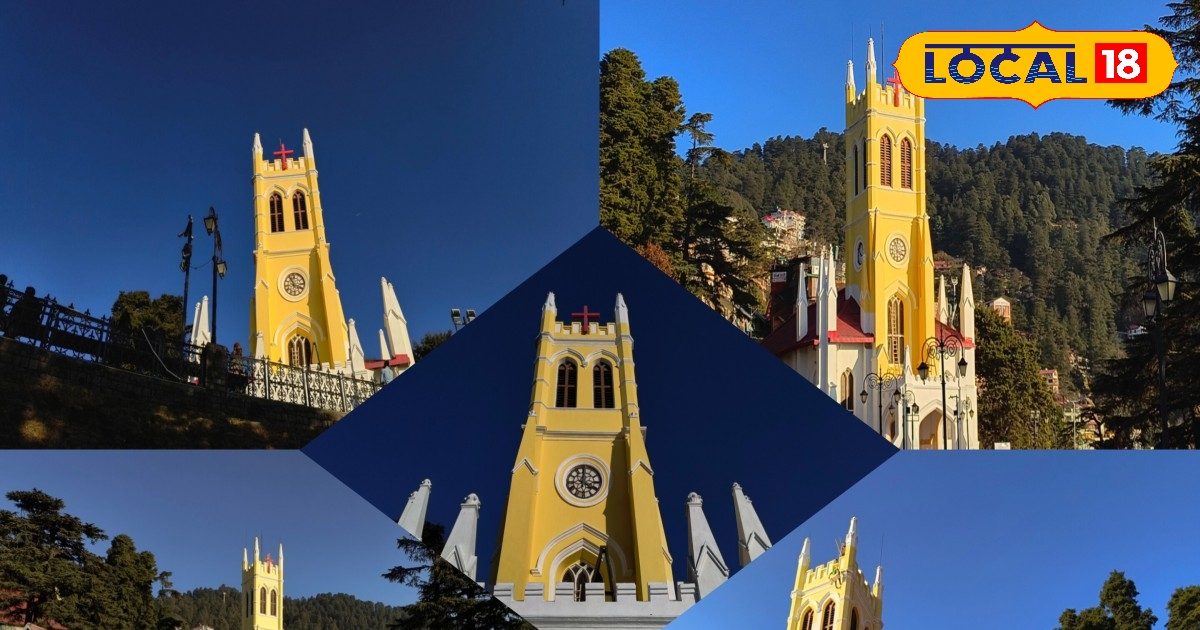 Once-again-the-color-of-Shimla's-famous-Christ-Church-turns-yellow-see ...