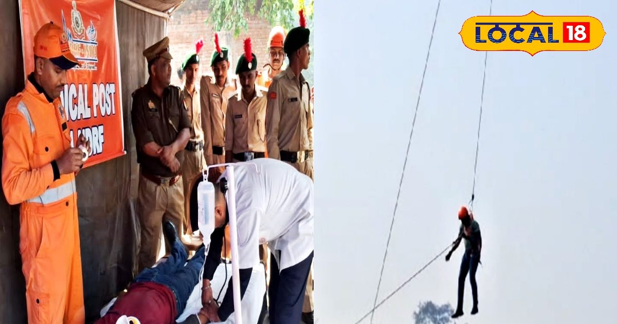 Viral Video : Devotees are trapped in ropeway, NDRF arrived to rescue ...